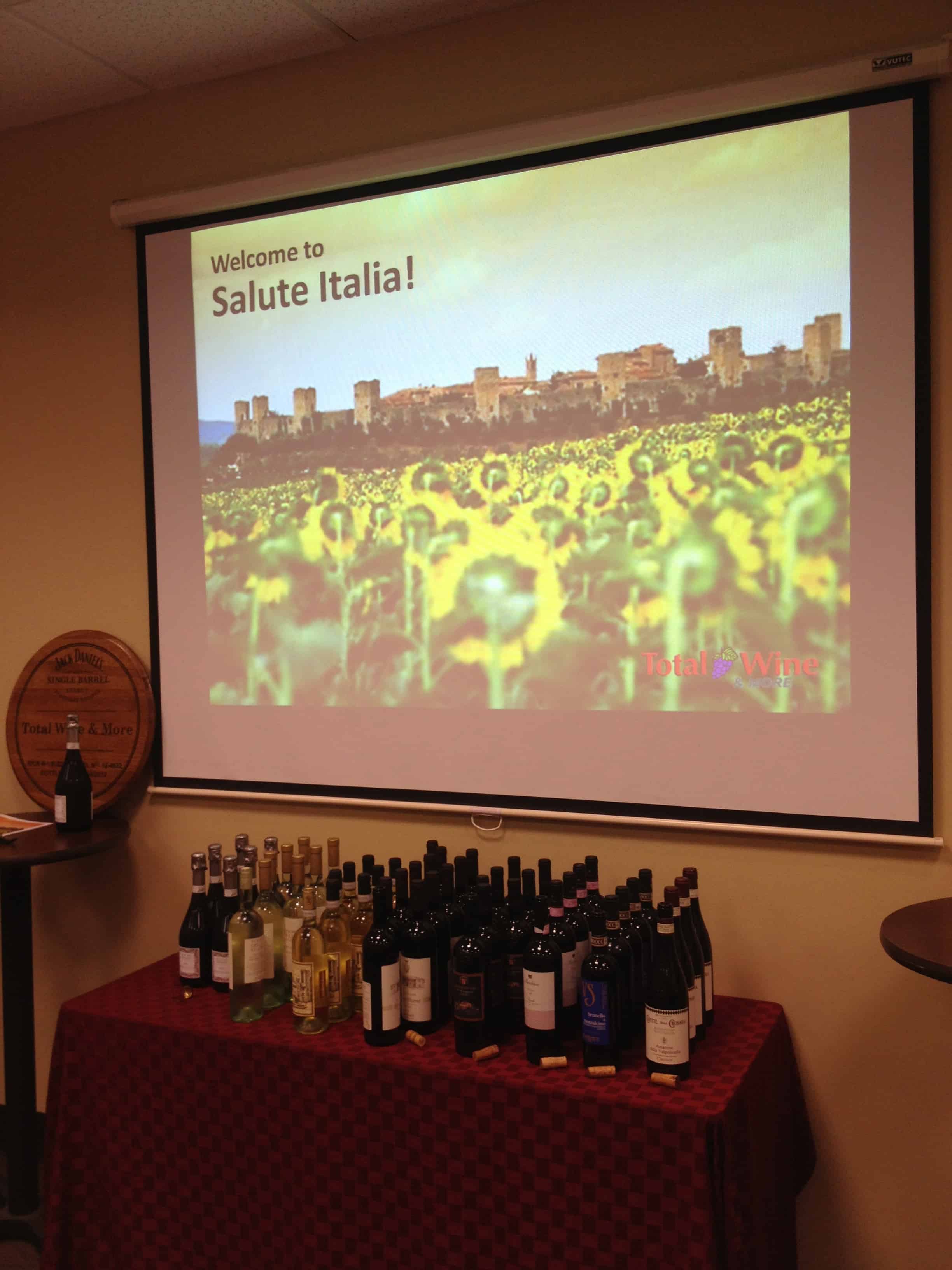 A Tour Of Italy Wine Class At Total Wine